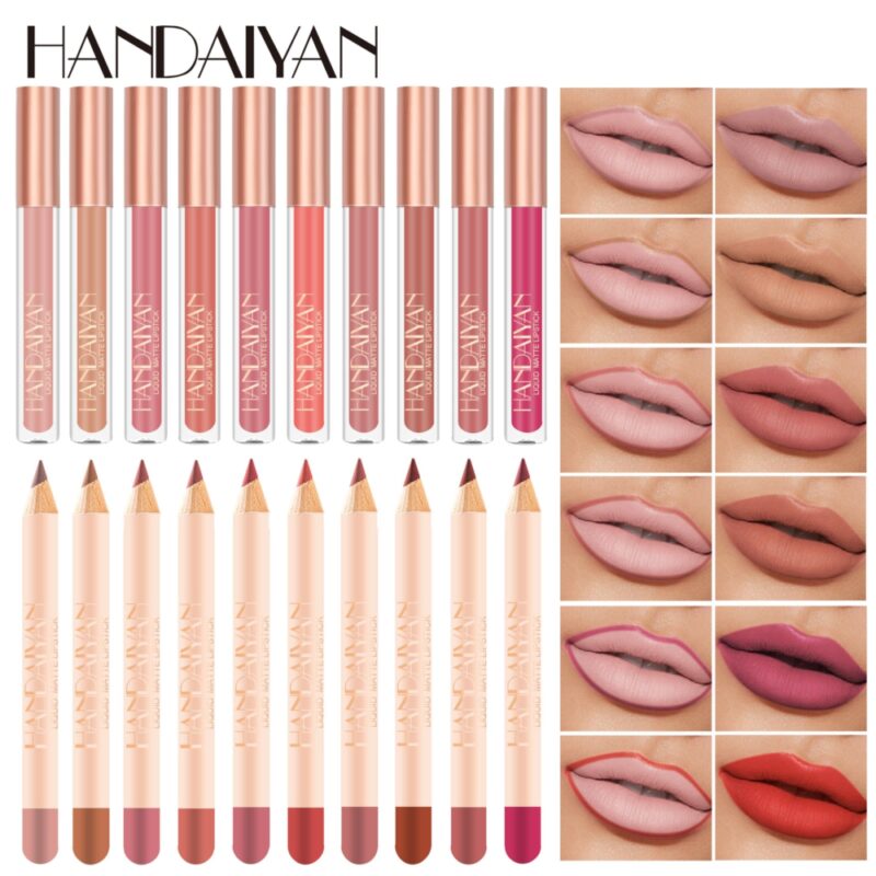 Kit Handaiyan - Batom Matte e Contorno Labial - Beleza Plena