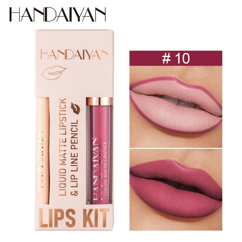 Kit Handaiyan - Batom Matte e Contorno Labial - Beleza Plena